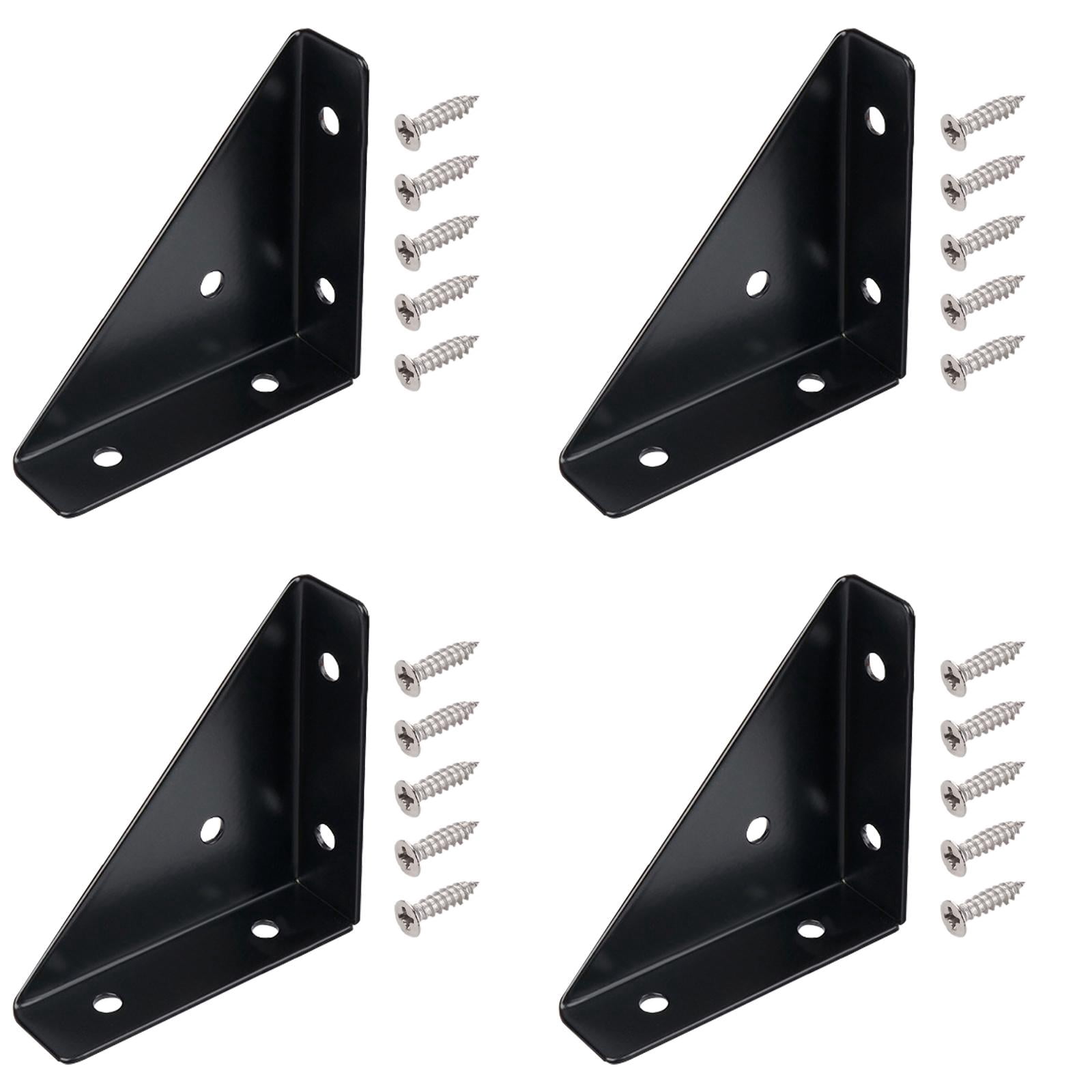 Vestitly Corner Brace Brackets, 4Pcs 2.55*2.55in Corner Braces for Wood ...
