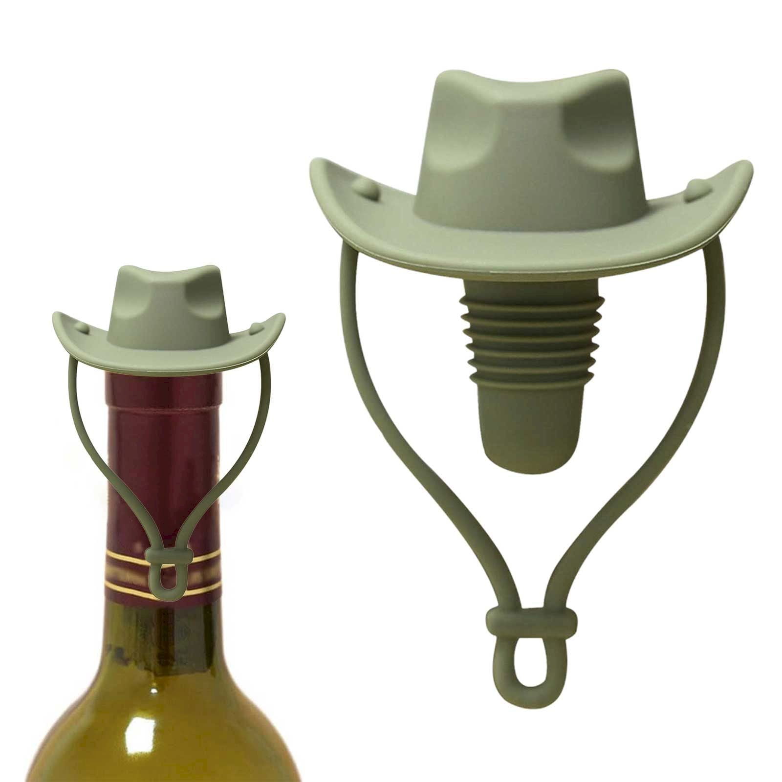Vestitly Cowboy Hat Wine Bottle Stopper Reusable Beverage Beer ...