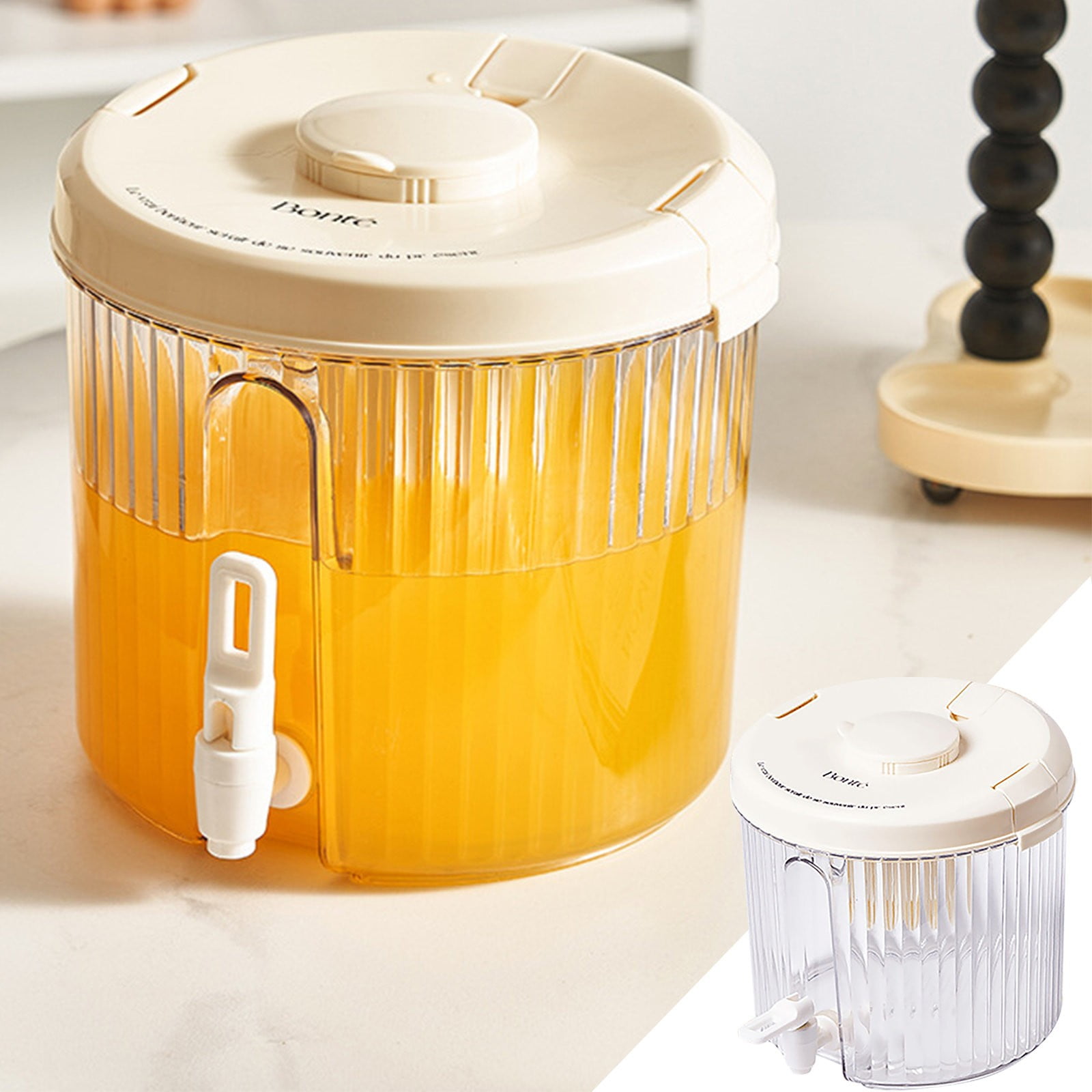Vestitly Drink Organizer for Fridge 1 Gallon Cold Kettle With Faucet ...