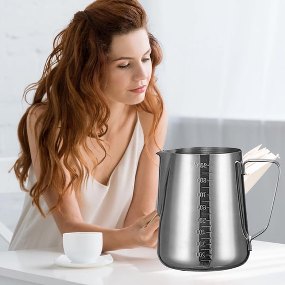 Vestitly Jug Pouring Pitcher Cappuccino Milk Pitcher Stainless Frothing ...