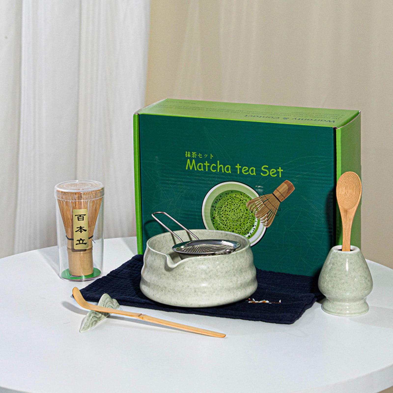 Vestitly Matcha Whisk Set Ceramic Matcha Set Includes Matcha Bowl ...