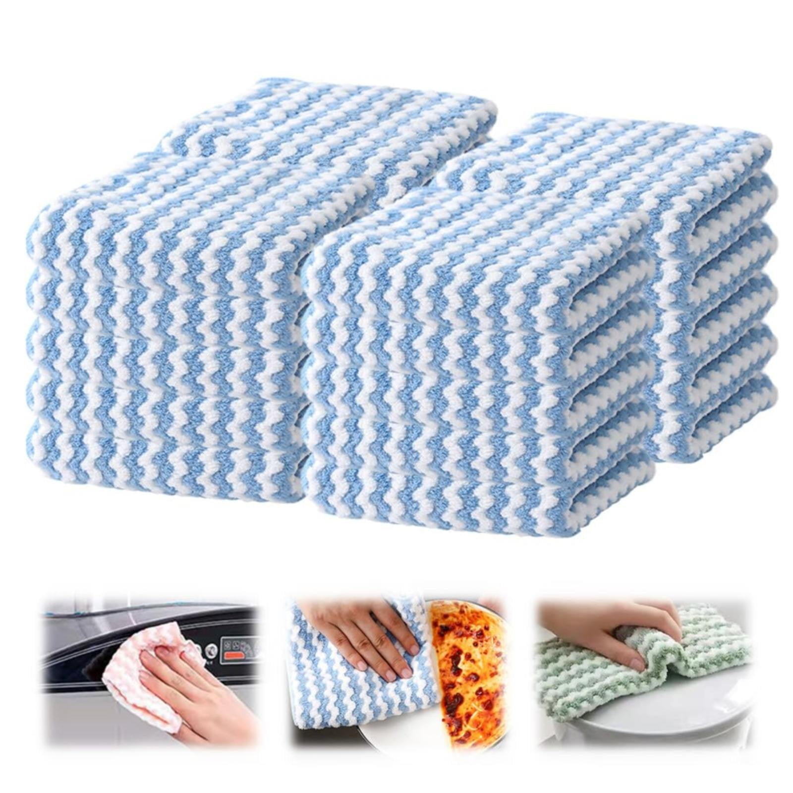 Vestitly Microfiber Cleaning Cloth 5 Packs Set 2024 New Super Absorbent ...
