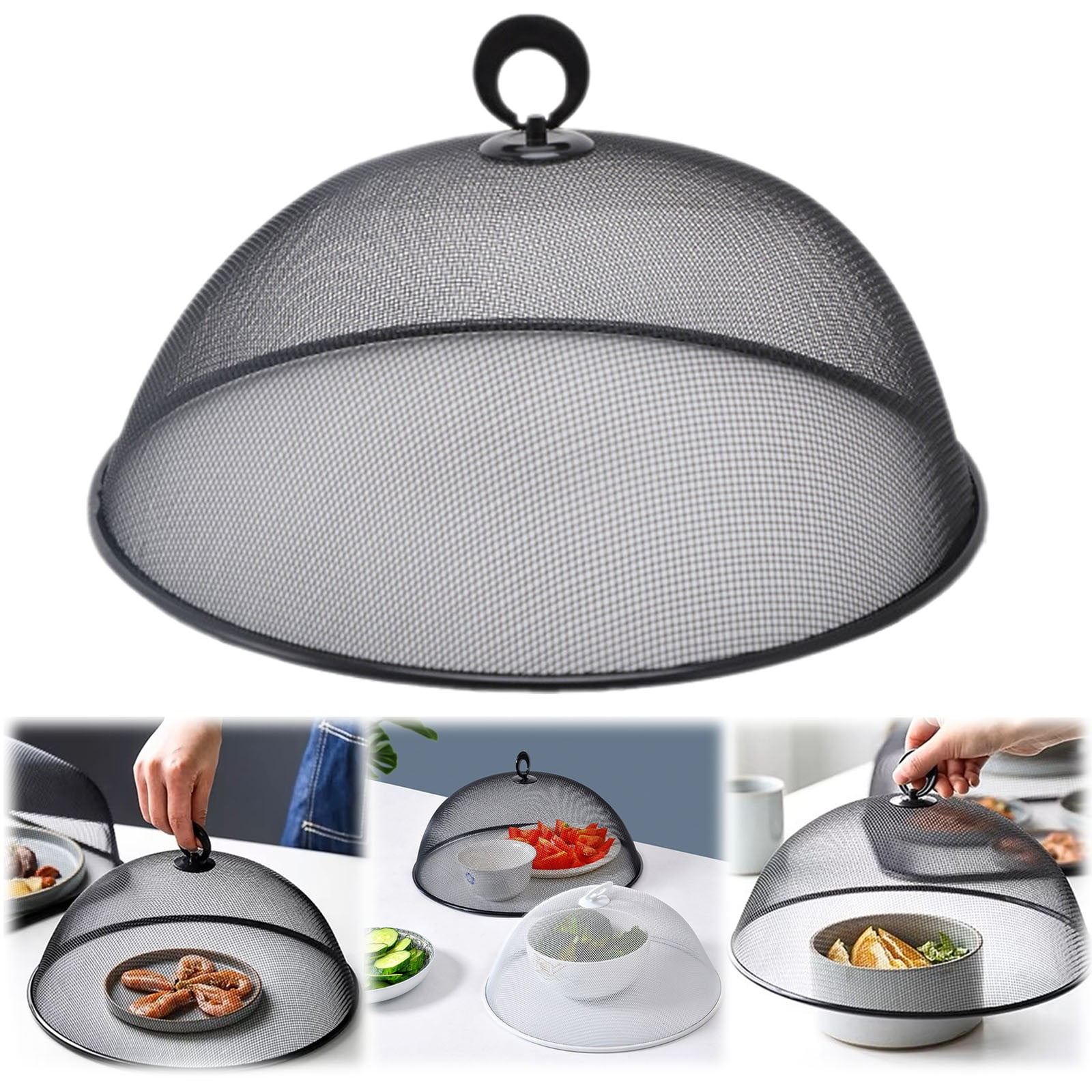 Vestitly Plate Stainless Plates Bowls Dishes Cover Mesh Net For Picnics ...