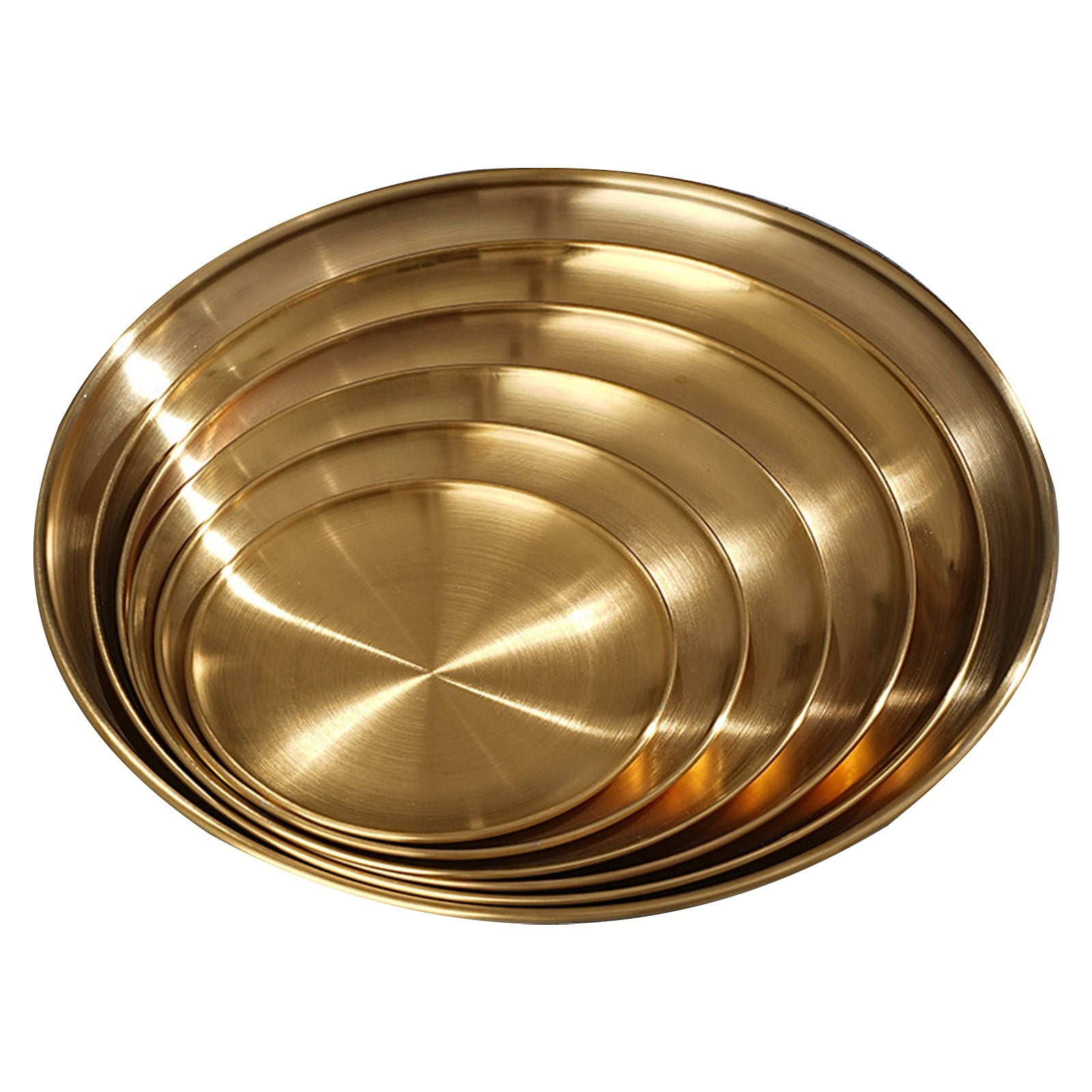 Vestitly Stainless Steel Plate Gold Sanded 14Cm 304 Material - Walmart.com