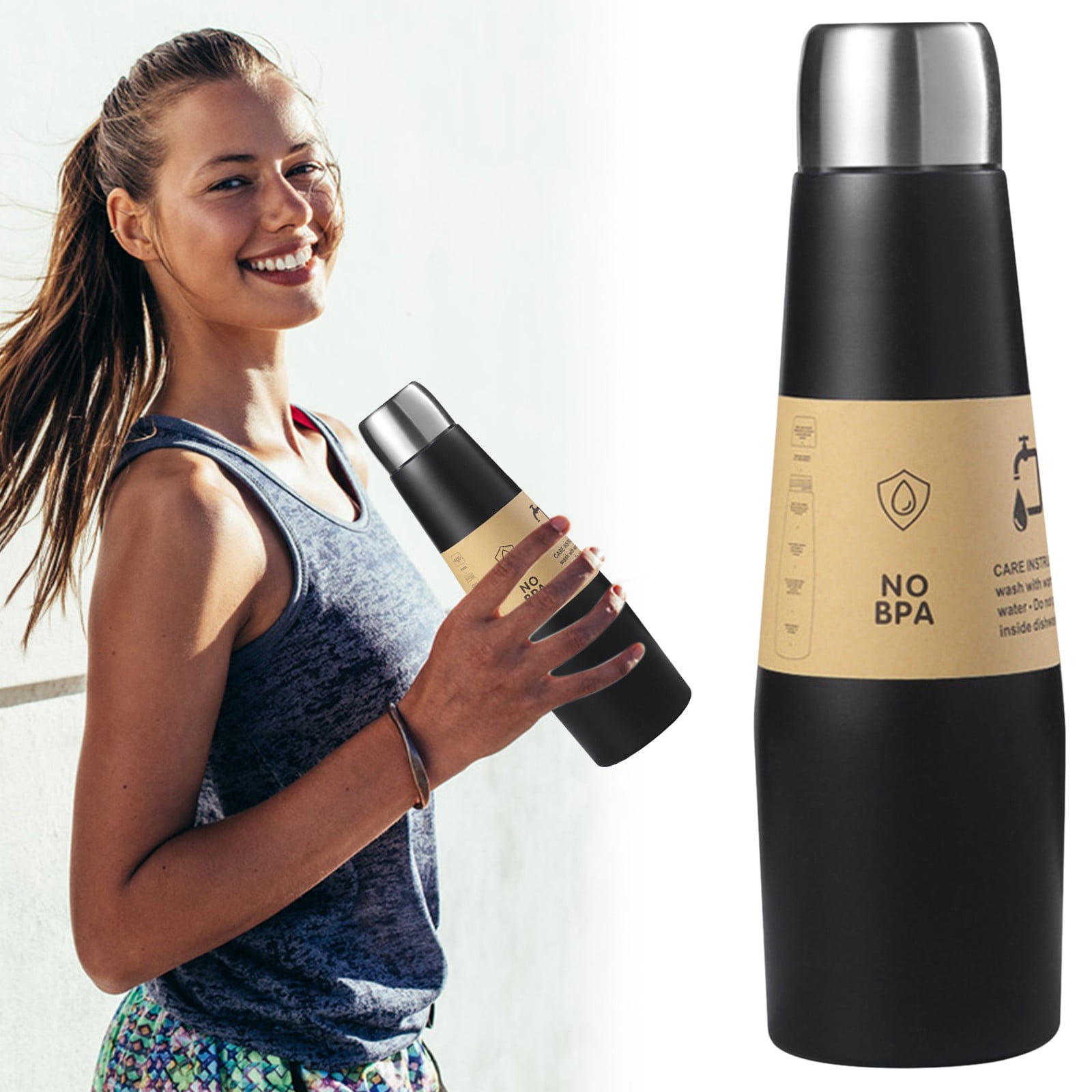 Vestitly Water Bottle Stainless Bottle 18 oz Portable Sports Vacuum ...