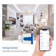 INSTACHEW, Pureconnect+ Smart Plug with USB, App Enabled, Google Assistant and Alexa Compatible ...