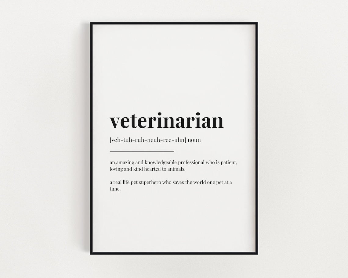 Vet Definition Print, Wall Art, Definition Print, Home Décor, Gift For ...