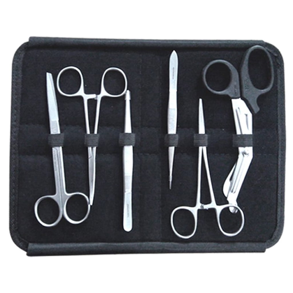 Vet First aid Surgical Kit 6-Pcs Kit, Stainless Steel with Case ...