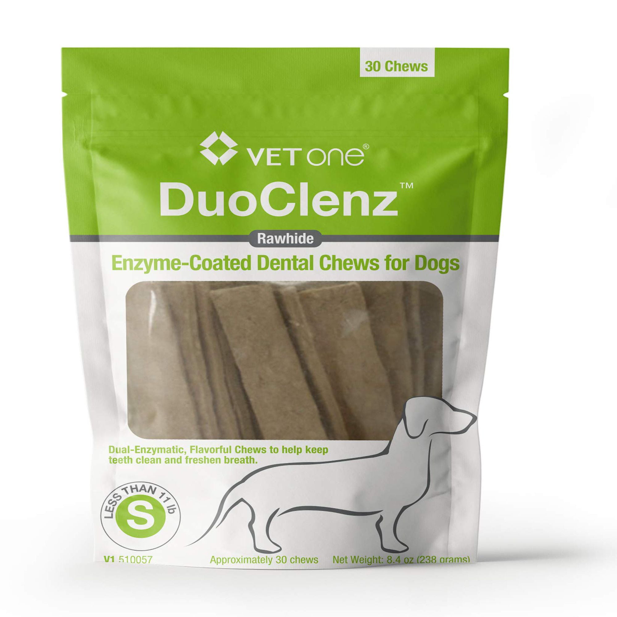 Vet One DuoClenz EnzymeCoated SAF21 Dog Dental Hygiene Chews for Small ...