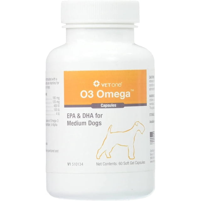 Vet One O3 Omega EPA DHA Softgel Capsules Made in The USA - Walmart.com