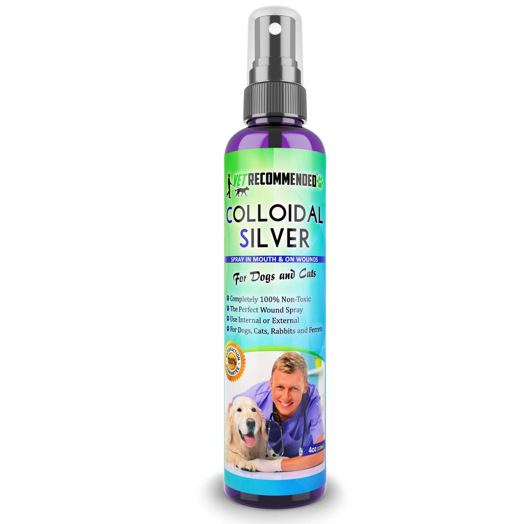 Vet Recommended - Colloidal IRF13 Silver for Dogs & Cats - (4oz/120ml ...
