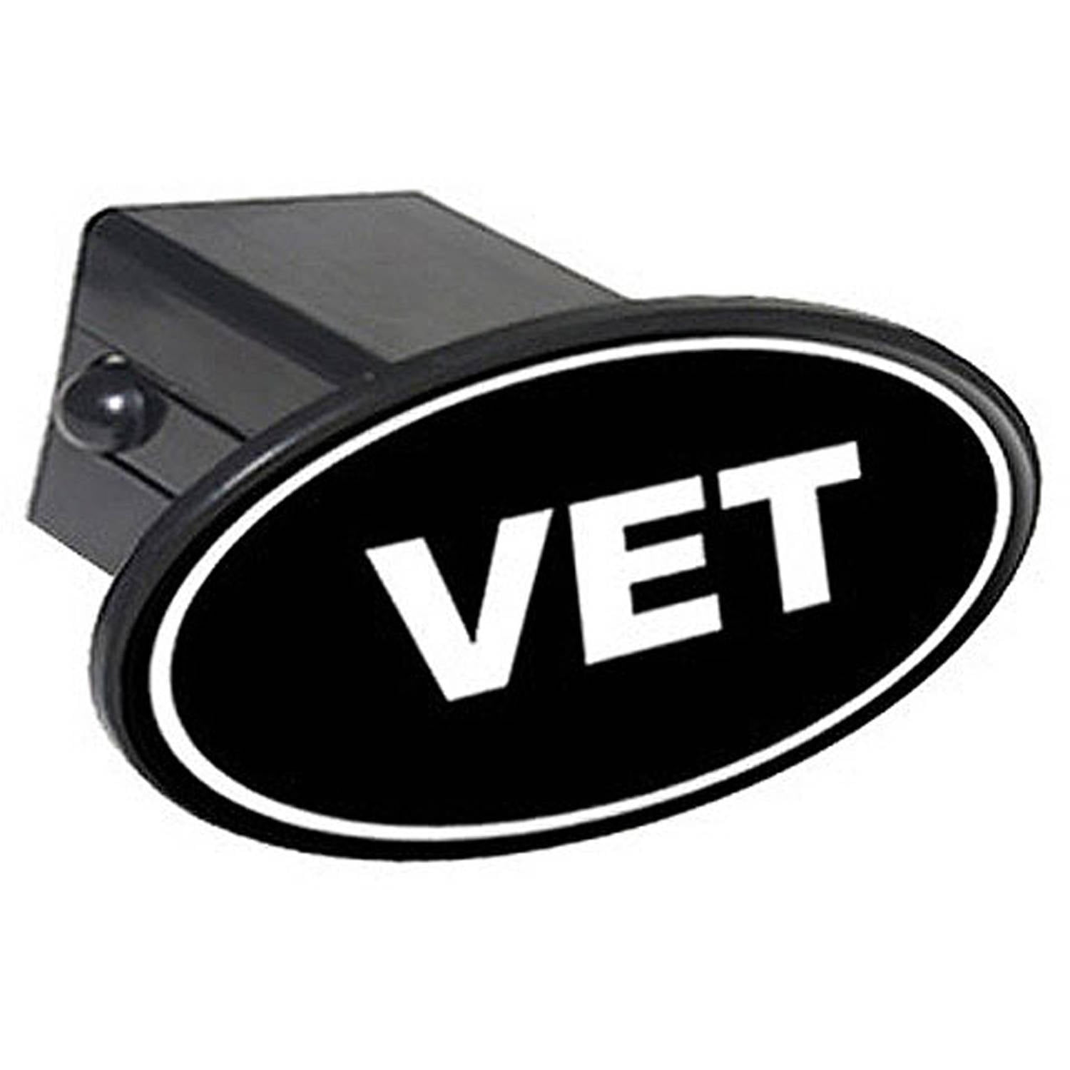Vet White On Black Euro Oval, Military Veteran, Veterinarian 2" Oval ...