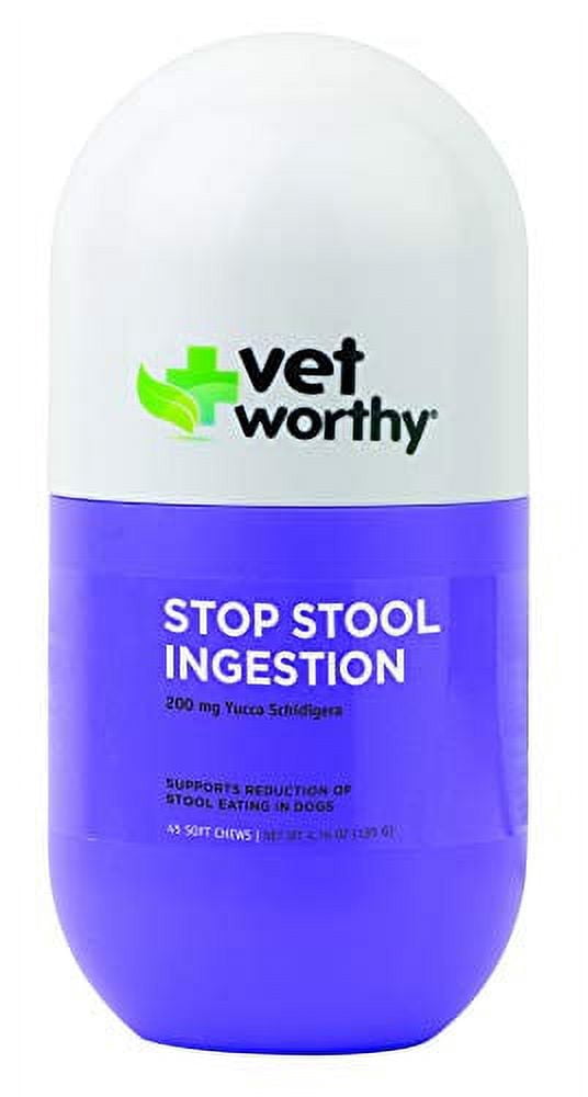 Vet Worthy Stop Stool Ingestion Liver Flavored Soft Chew for Dogs (45 ...