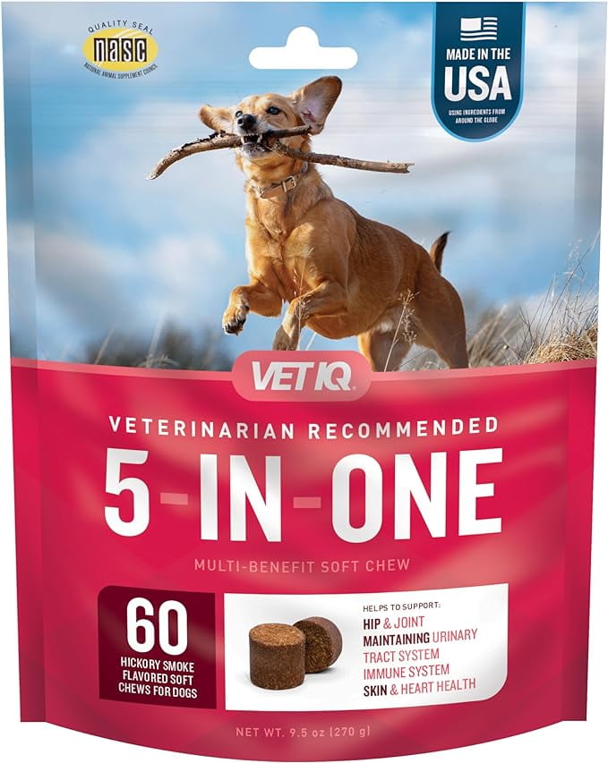 VetIQ 5-in-One Supplement for Dogs, Supports Hip & Joint, Urinary Tract ...