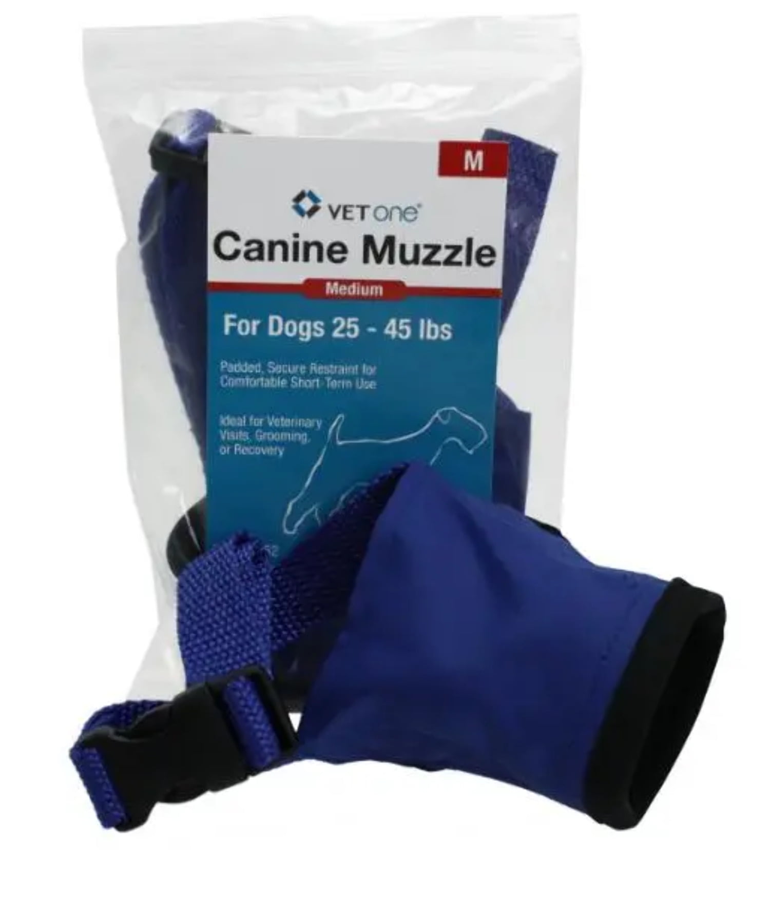 VetOne Muzzle Padded Secure Animal Dog Restraint Medium - Walmart.com