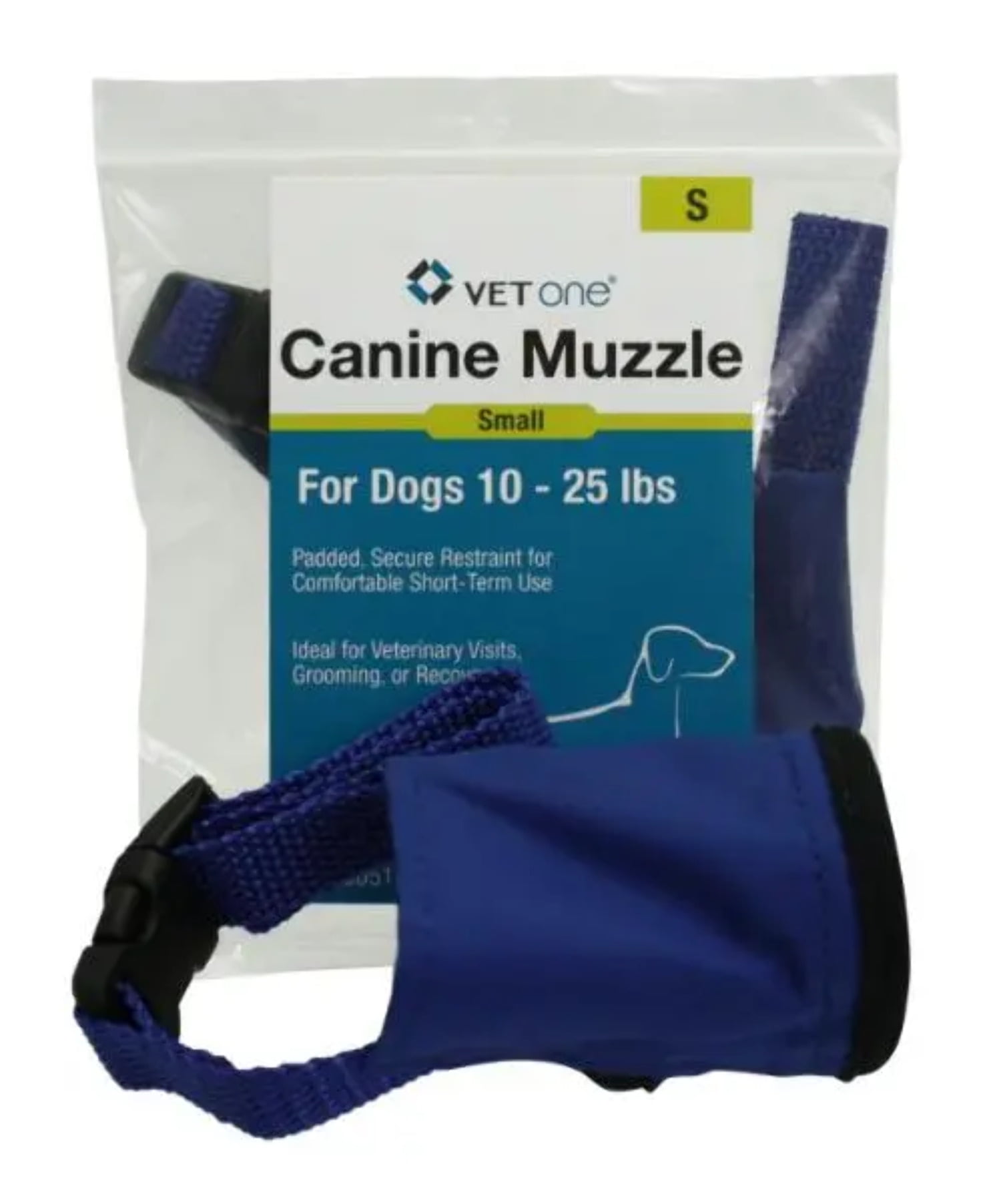 vet one canine padded nylon muzzle s for dogs 10-25lb - Walmart.com