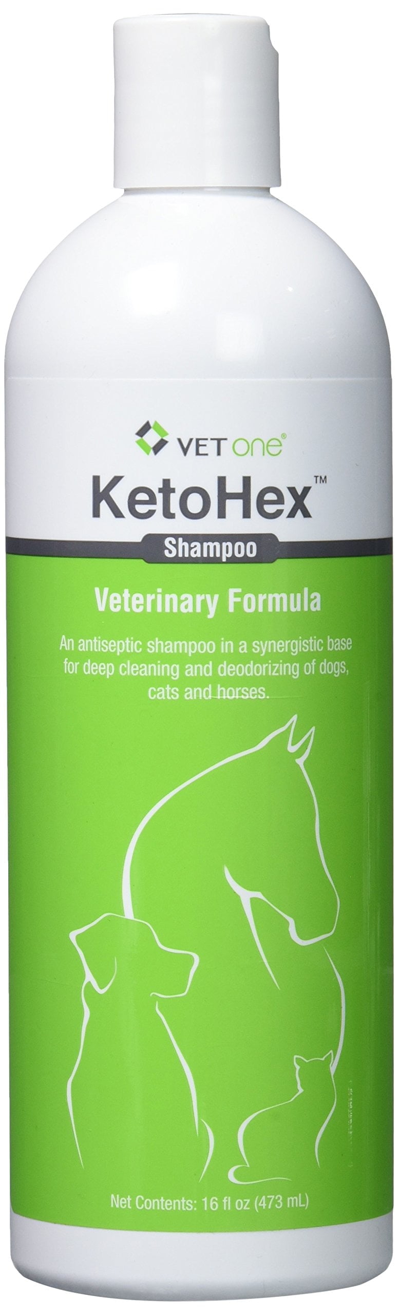 KetoHex Antiseptic Pet Shampoo Deep Cleaning Dog Cat Horse 16 oz ...