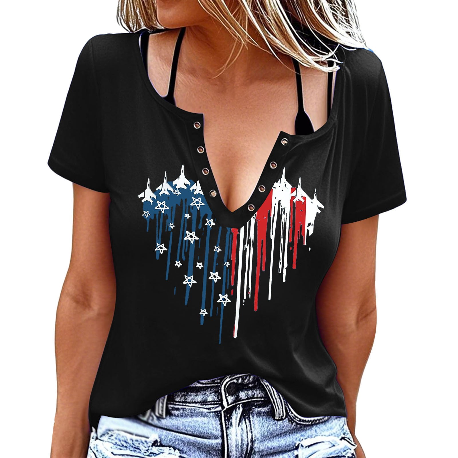 Exciting V Neck Graphic T Shirts Images
