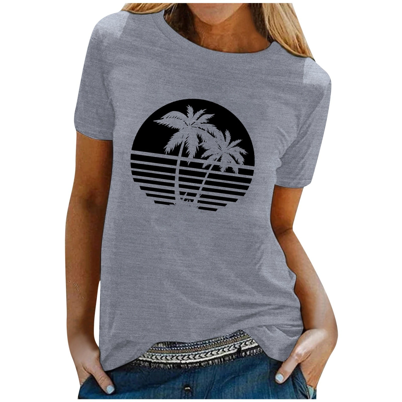 Vetement Femme ete 2025 Women Beach Graphic Print Sunny Summer Vacation ...