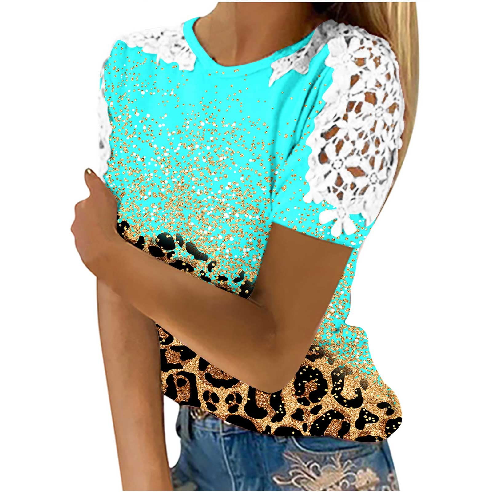 Vetement Femme ete 2025 Women's Elegant Lace Sleeve Long Sleeve Summer ...