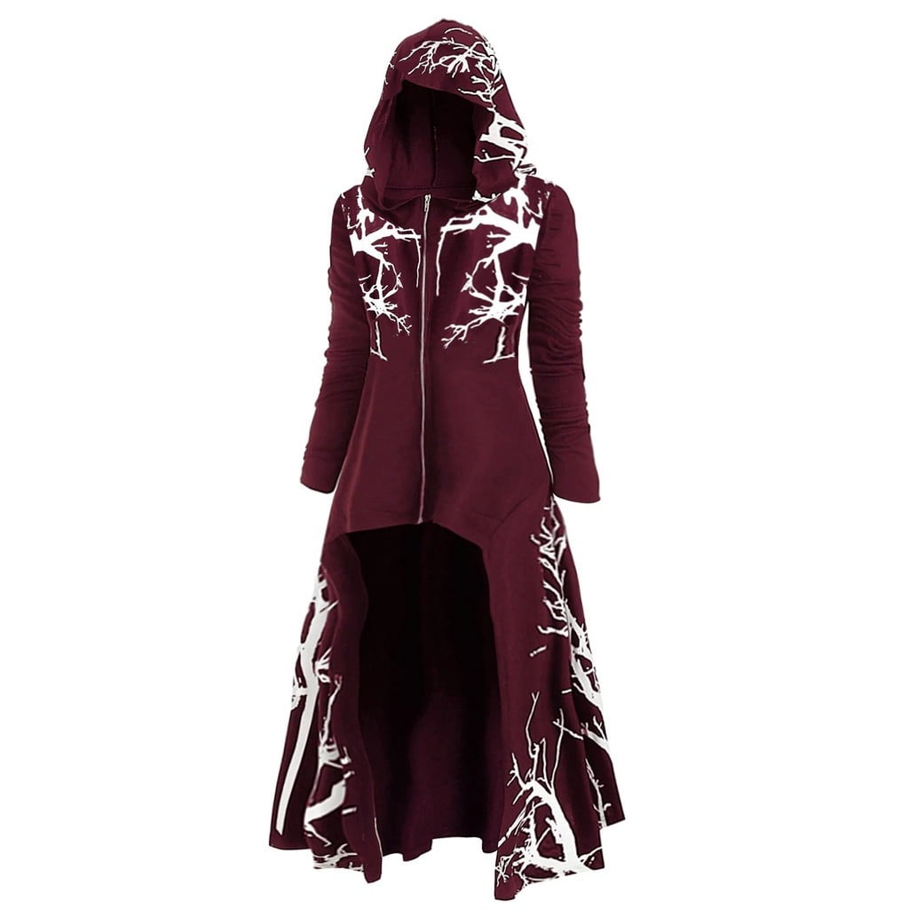 Vetement Femme ete 2025 Womens Hooded Dress Plus Size Tree Print High ...