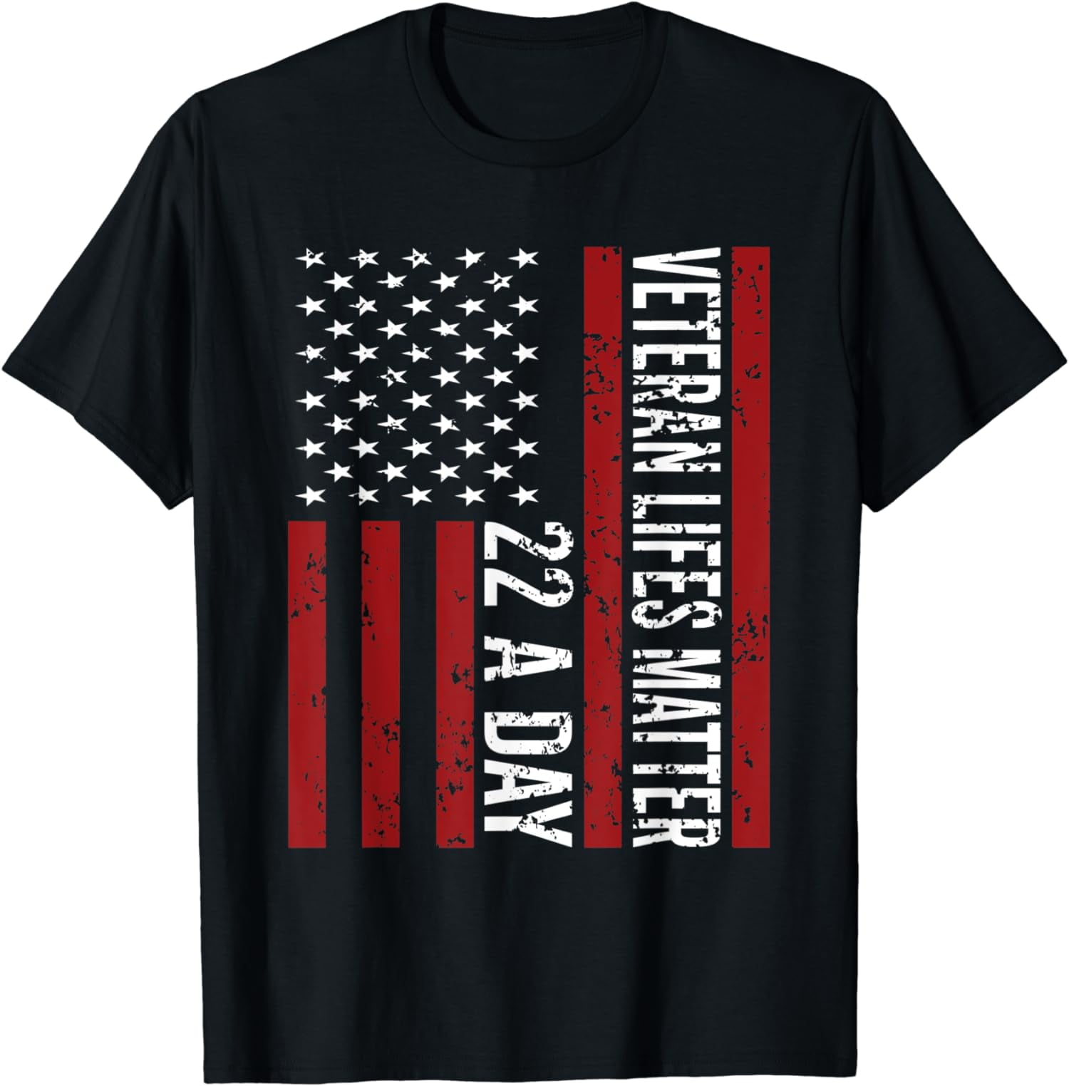 Veteran 22 Day Suicide Awareness PTSD Veteran Lives Matter T-Shirt ...