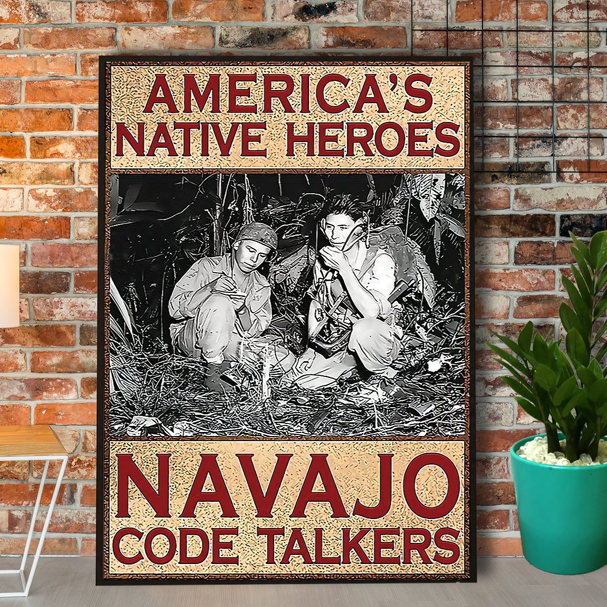 Veteran America Native Heroes Bavajo Code Talkers Paper Poster No Frame Matte Wall Art Decor 11 ...