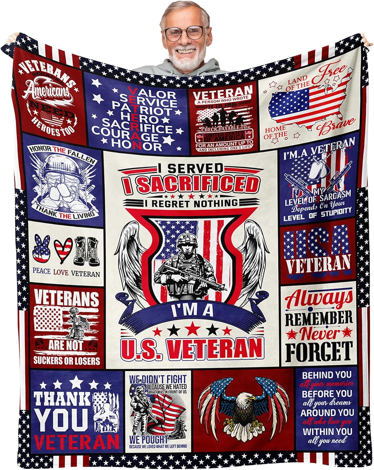 Veteran Blanket, Veteran Gifts for Men, Vietnam Veteran Gifts, Army ...