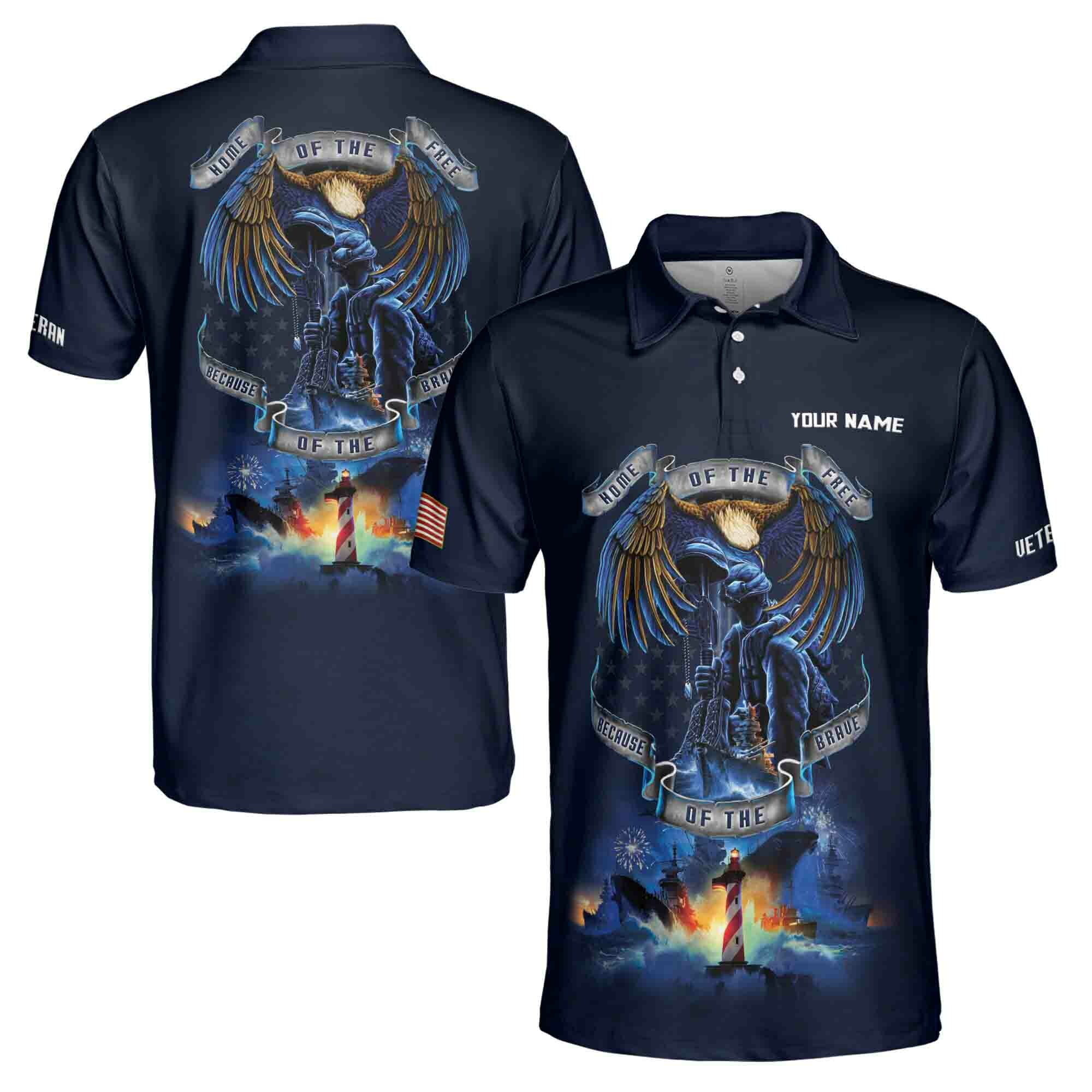 Veteran Blue Eagle American Warrior US Army 3D Polo Shirt Size S-5XL ...