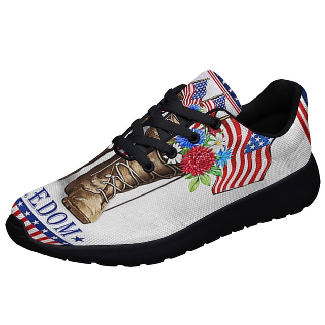 Veteran Boots Freedom Independence Day Patriotic Shoes Sneakers Black ...