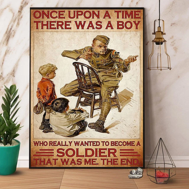 Veteran A Boy Wanted To Become A Soldier Great Gift Vertical Paper ...