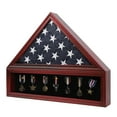 Veteran Burial Flag Display Case, Solid Wood Memorial Frame, Fits 5'x9 ...