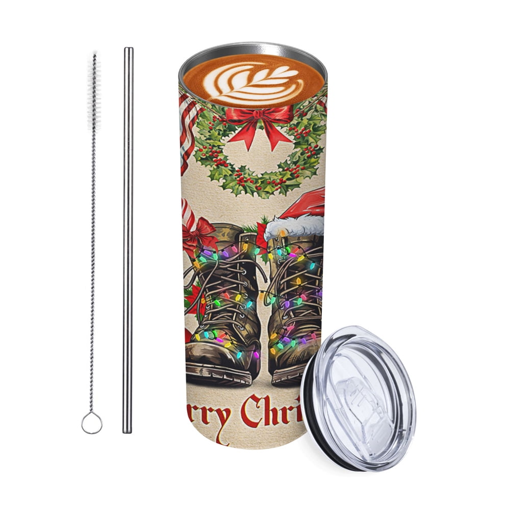Veteran Christmas Military Boots 20oz Coffee Mug Cup,Stainless Steel ...