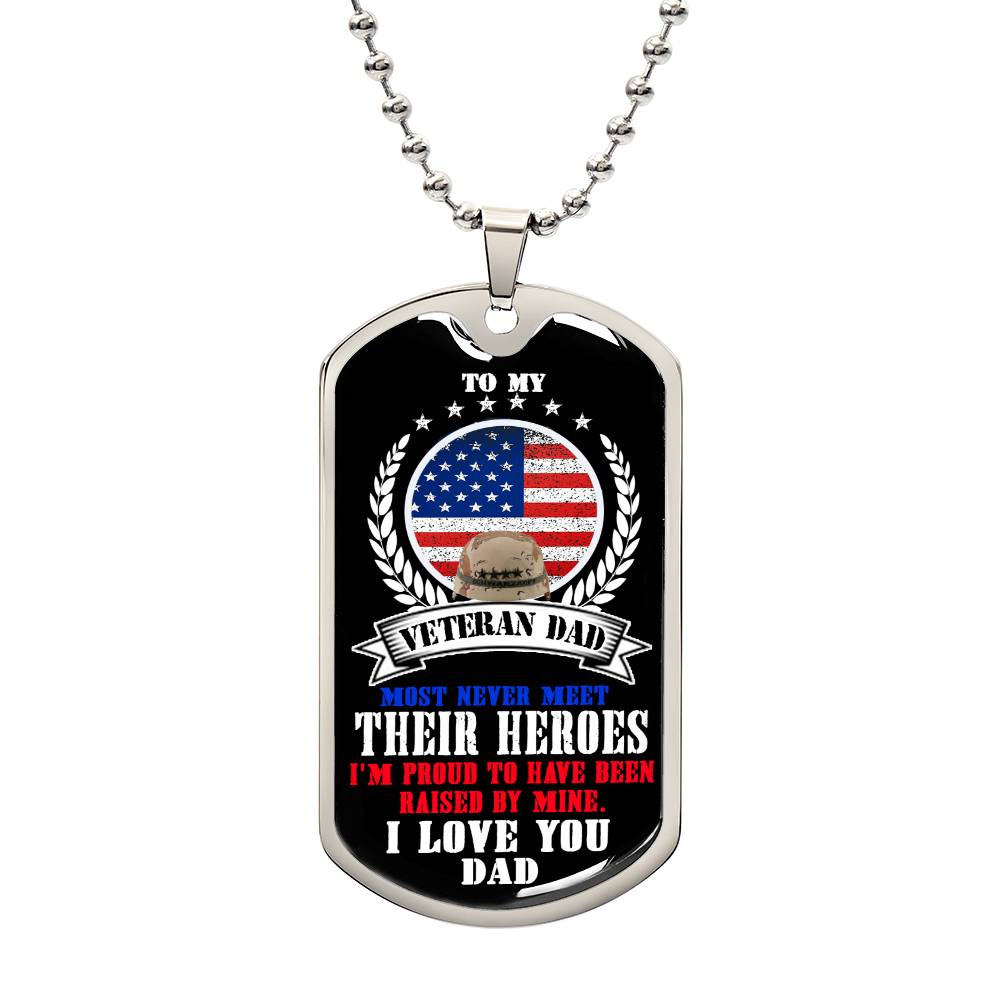 Veteran Dad Gift - Proud Military Family Necklace - Military, Veteran ...