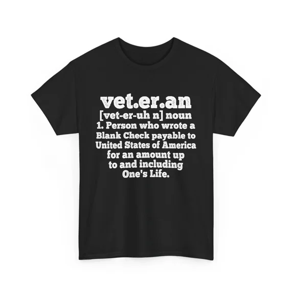 Veteran Definition Military Pride Strong Service Appreciation Unisex T ...