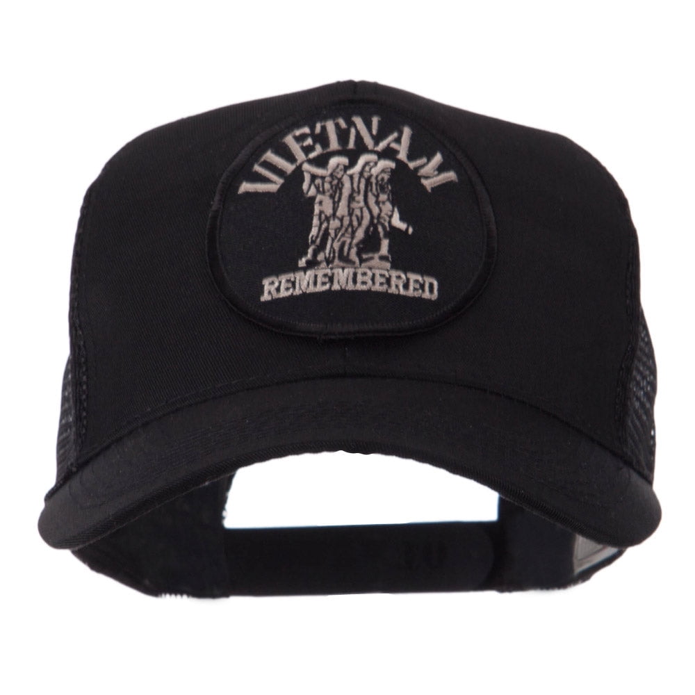 Veteran Embroidered Military Patched Mesh Cap - Vietnam Remembered OSFM ...