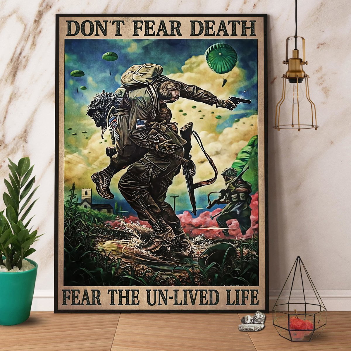 Veteran Fear The Unlived Life War Vertical Paper Poster No Frame 16 x ...