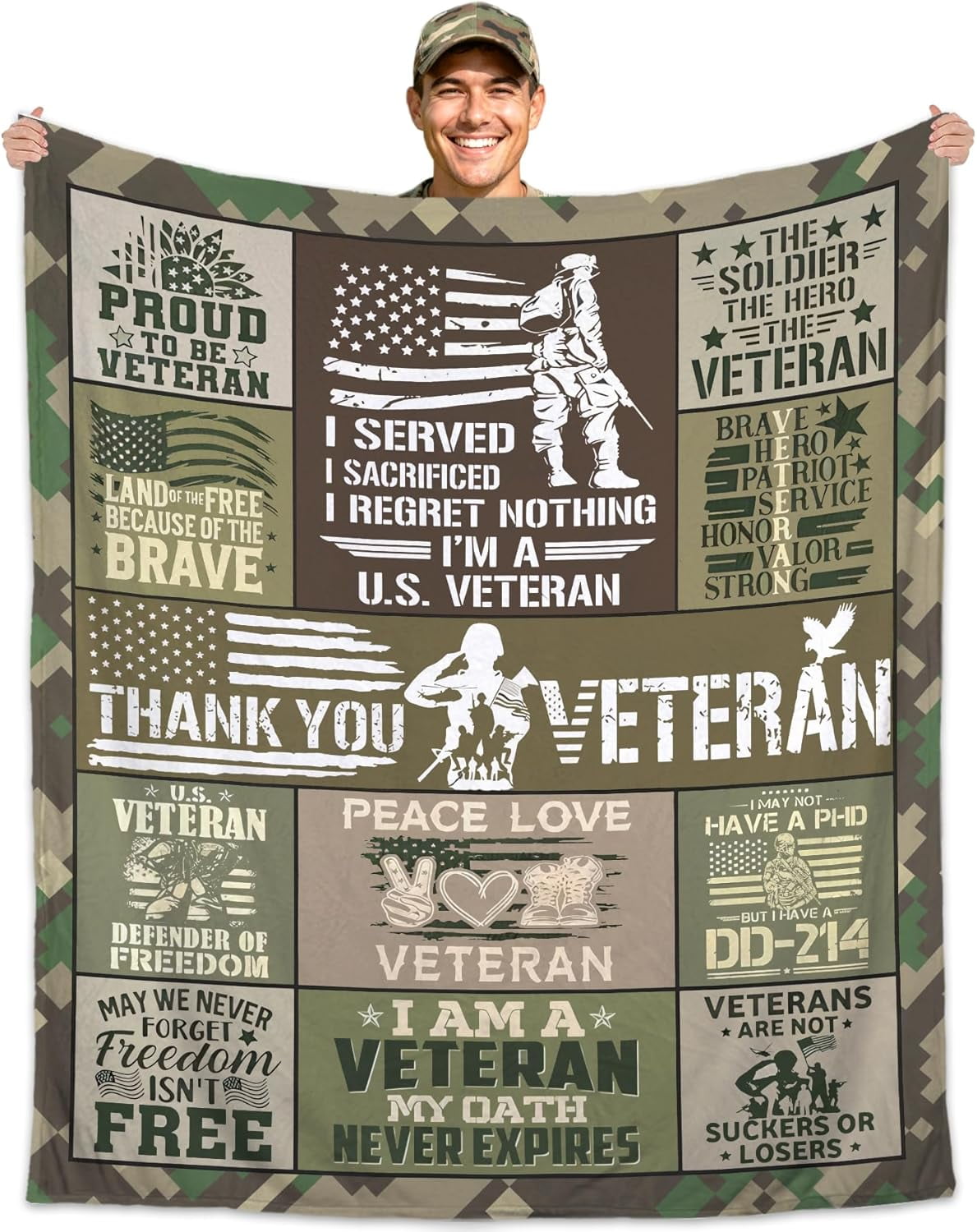 Veteran Gifts for Men Veteran Gifts Throw Blanket Gifts for Veterans ...