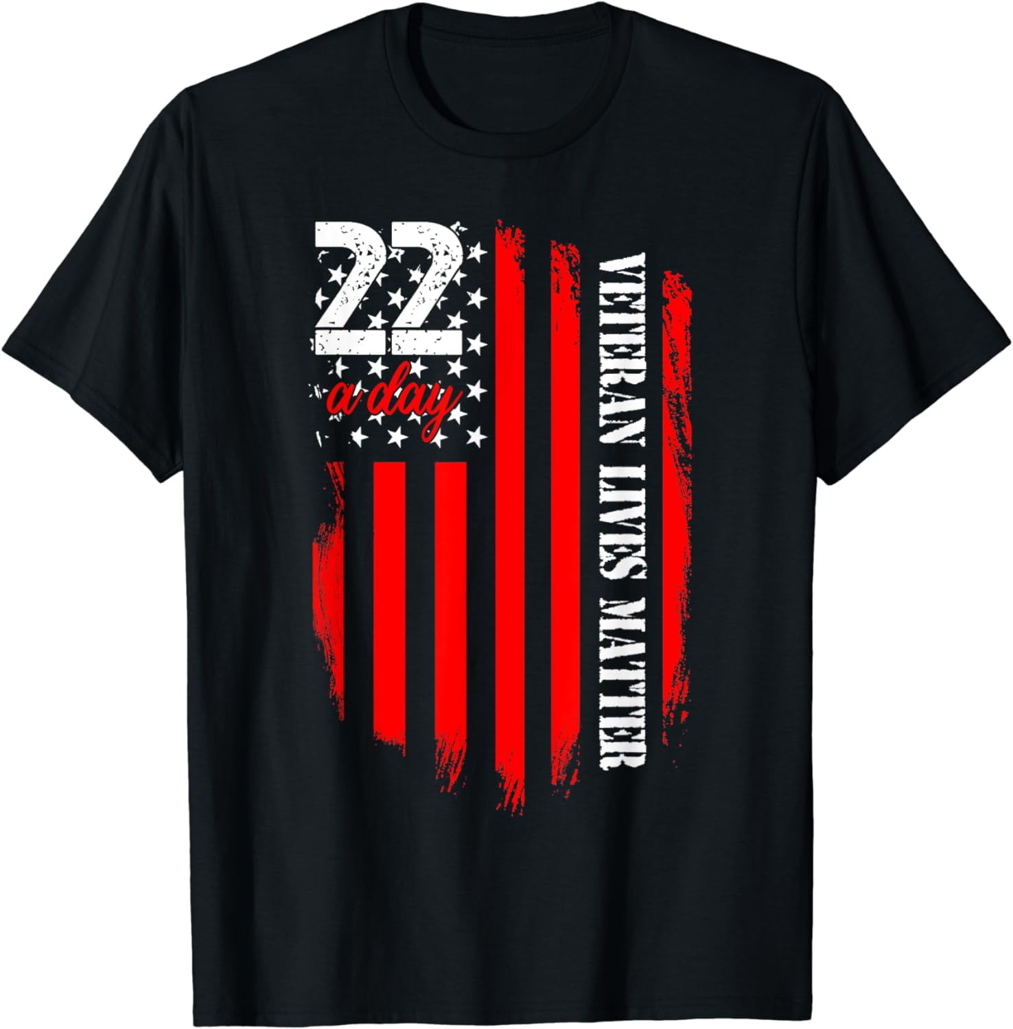 Veteran Lives Matter Suicide Awareness Ptsd Veteran 22 Day T-Shirt ...