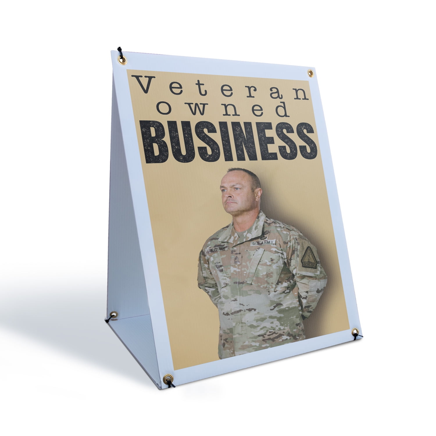 Veteran Owned Business Sidewalk Sign 18 Inch x 24 Inch A-Frame Images ...