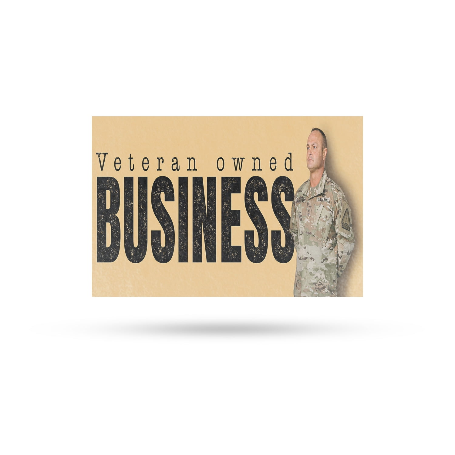 Veteran Owned Business Vinyl Decal 12 Inch x 16 Inch Weatherproof Heavy ...