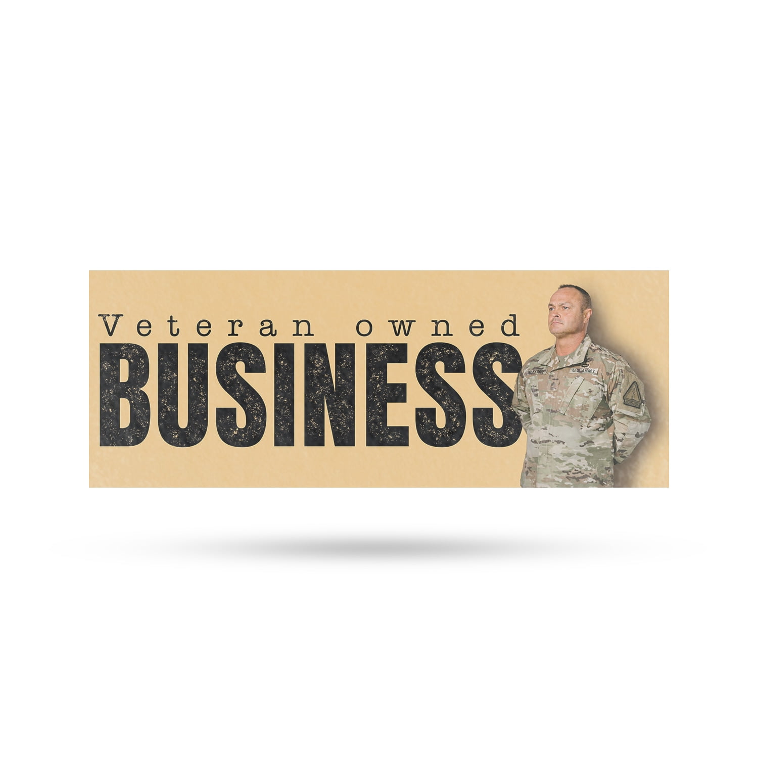 Veteran Owned Business Vinyl Decal 48 Inch x 18 Inch Weatherproof Heavy ...