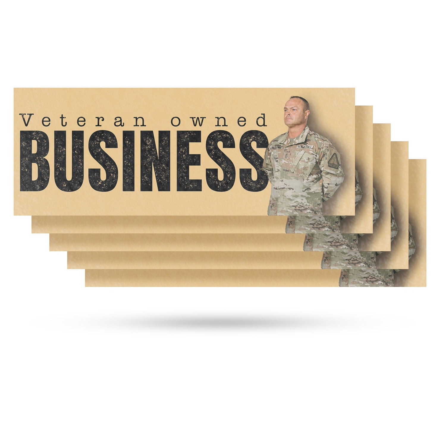 Veteran Owned Business Vinyl Decal 5 Pack of 12 Inch x 5 Inch ...