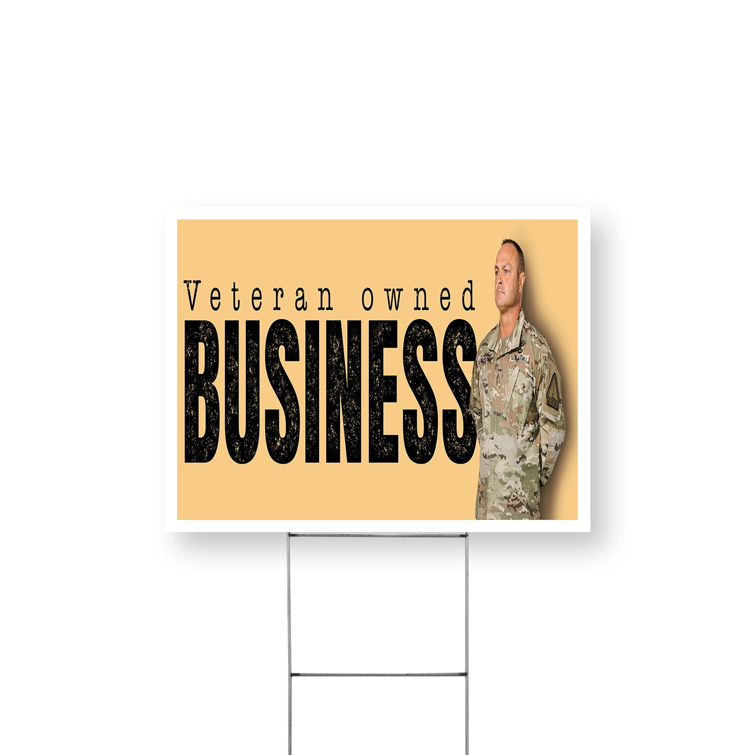 Veteran Owned Business Yard Sign 18 Inch x 24 Inch Single Sided ...