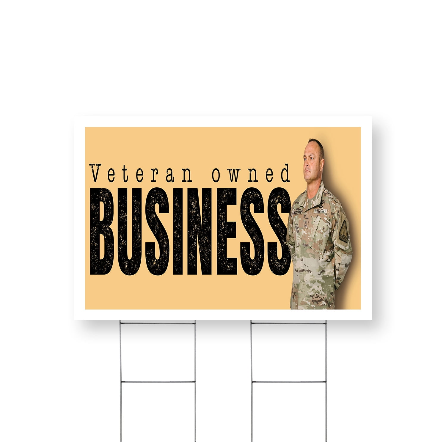 Veteran Owned Business Yard Sign 24 Inch x 36 Inch Double Sided ...