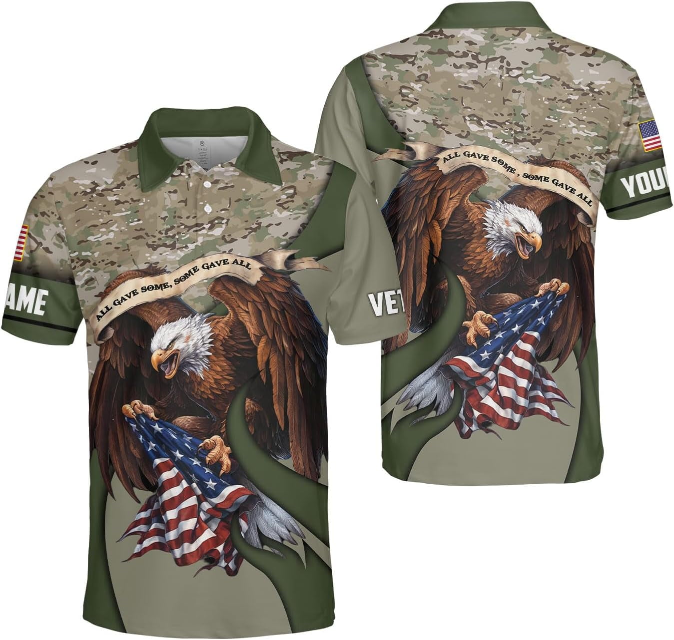 Veteran Polo Shirt for Men Custom US Army Polo Shirts Military Veterans ...