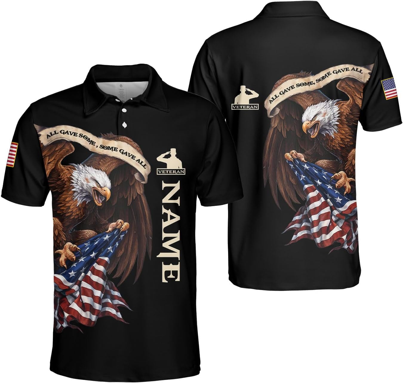 Veteran Polo Shirt for Men Custom US Army Polo Shirts Military Veterans ...