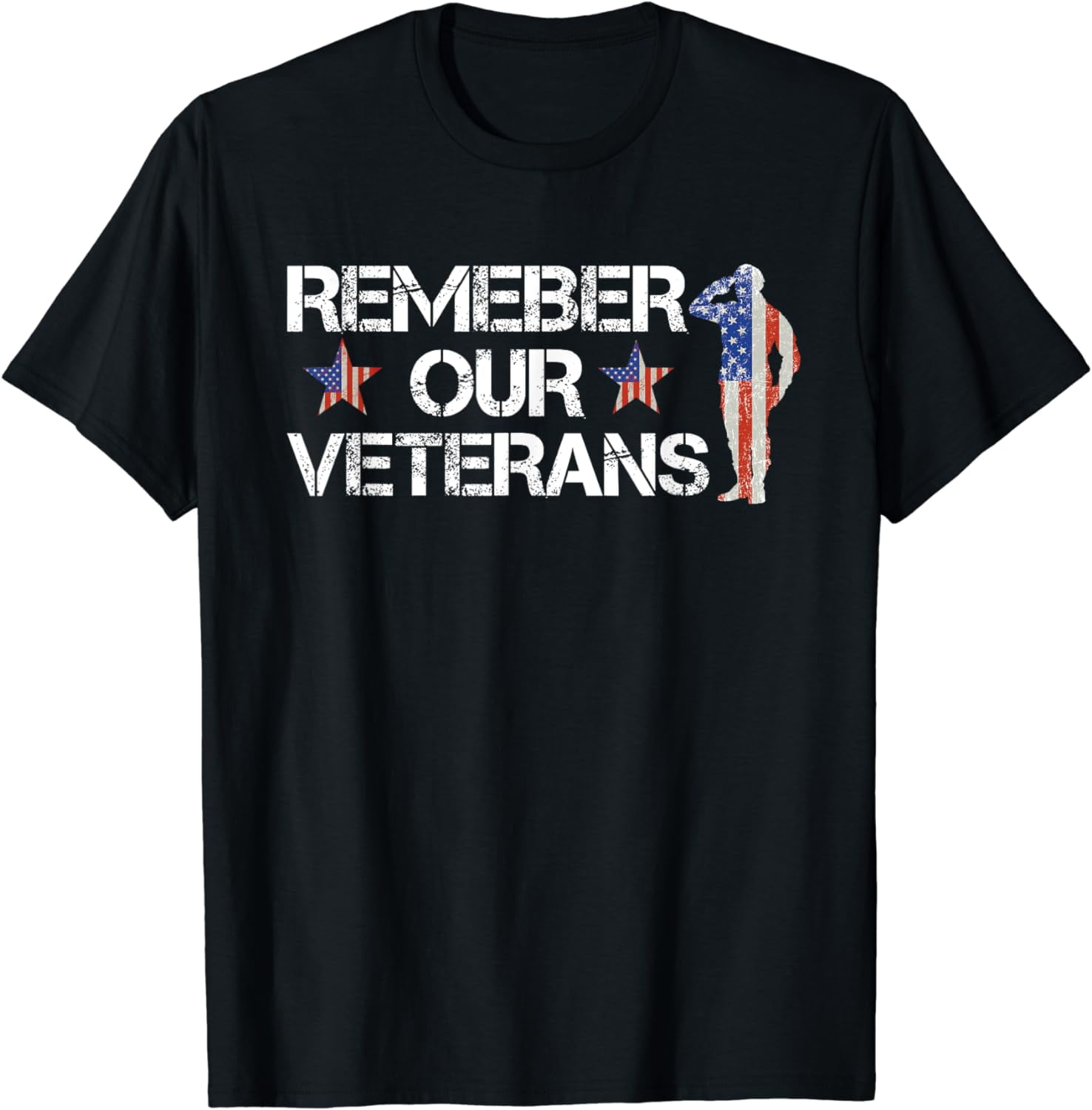 Veteran Remember Our Veterans Hero T-Shirt - Walmart.com