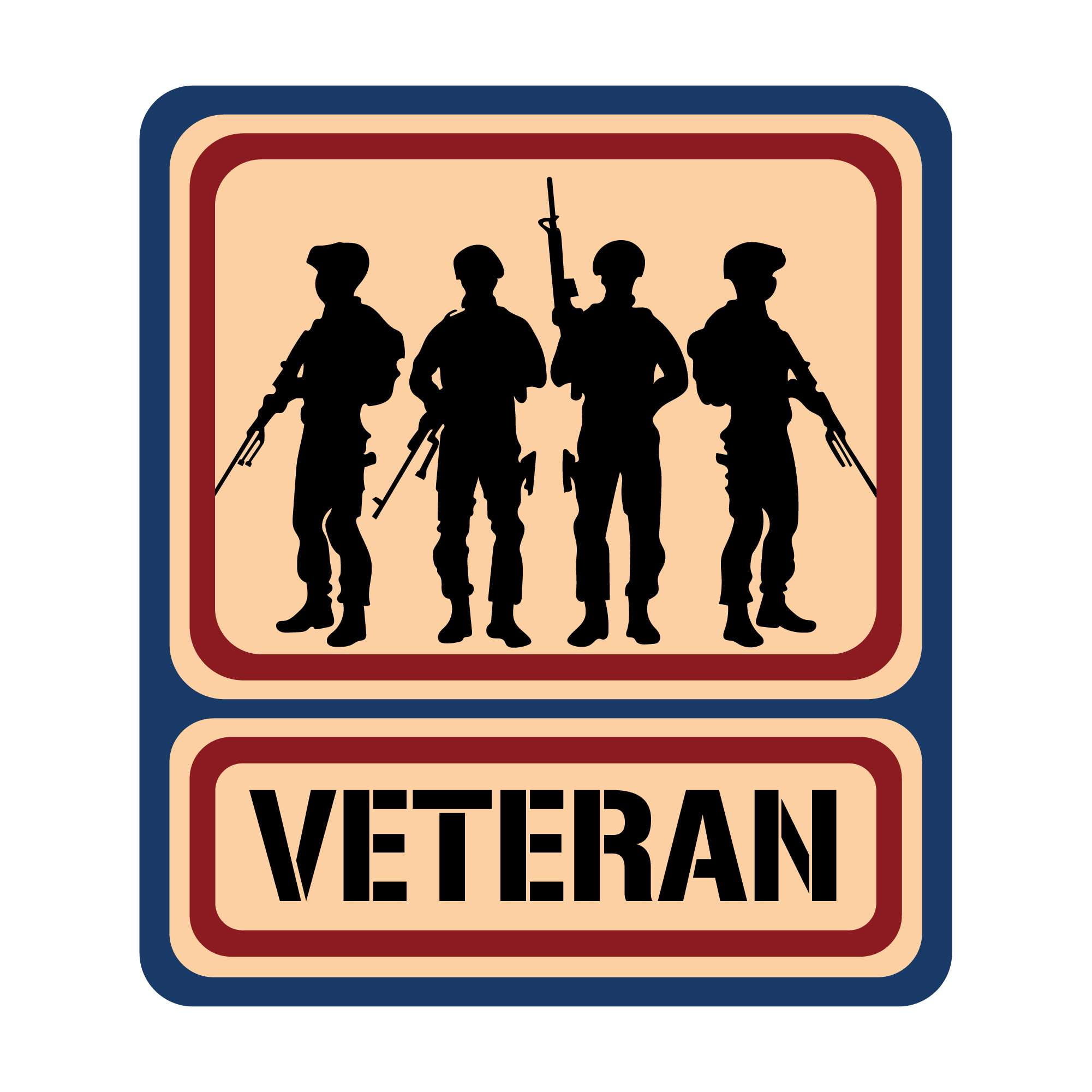 Veteran U.S Veterans Army Soldiers Hero Vinyl Design Wall Art Sticker ...