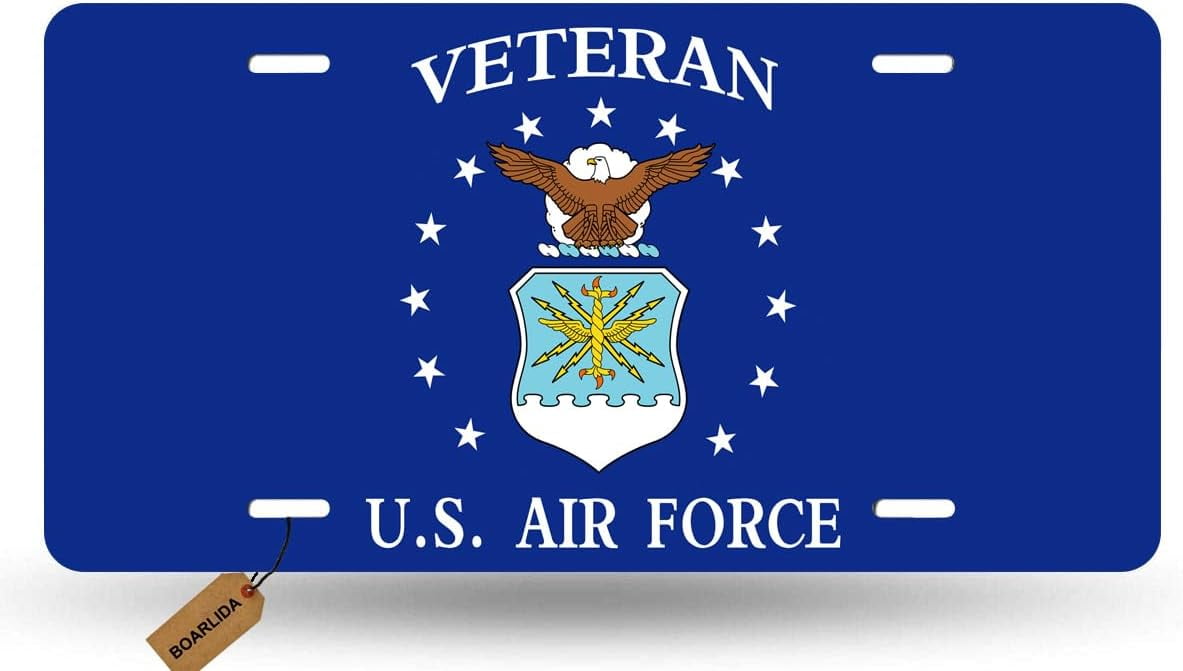 Veteran US Air Force License Plate USAF Decorative Stainless Steel Car ...